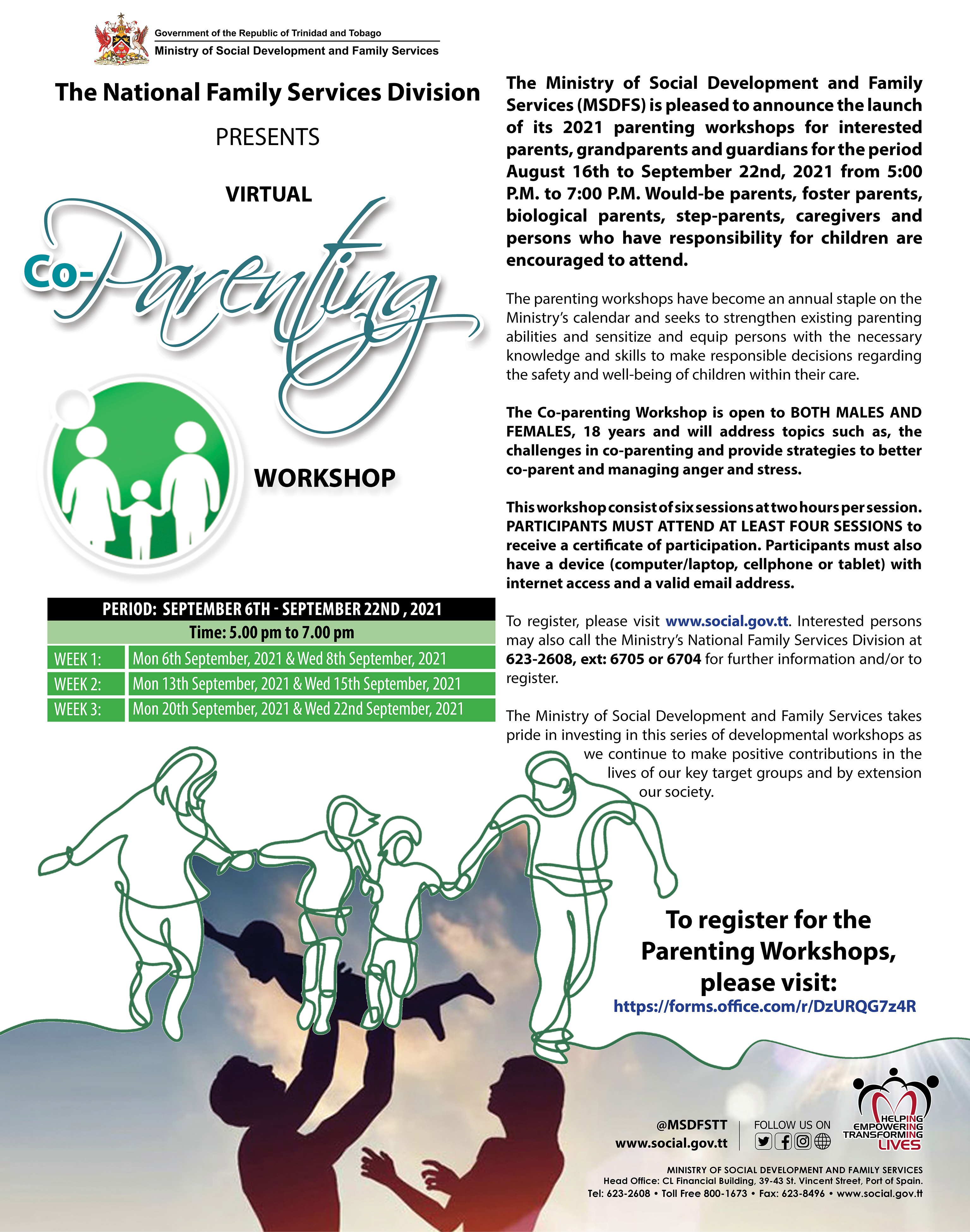 NFSD Virtual Parenting Workshops - Ministry of the People, Social ...